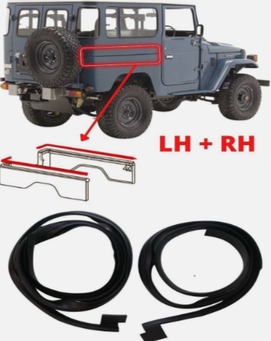 Toyota Land Cruiser FJ40 Weather Strip Side Body Rear Set. – Land ...
