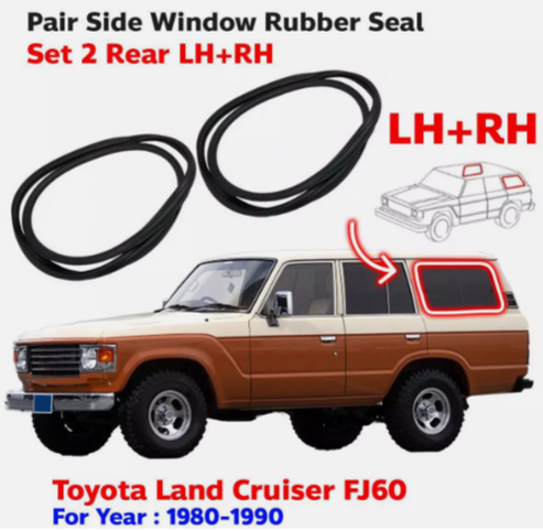 Toyota Land Cruiser FJ60 Side Window Rubber Set. – Land Cruiser Parts